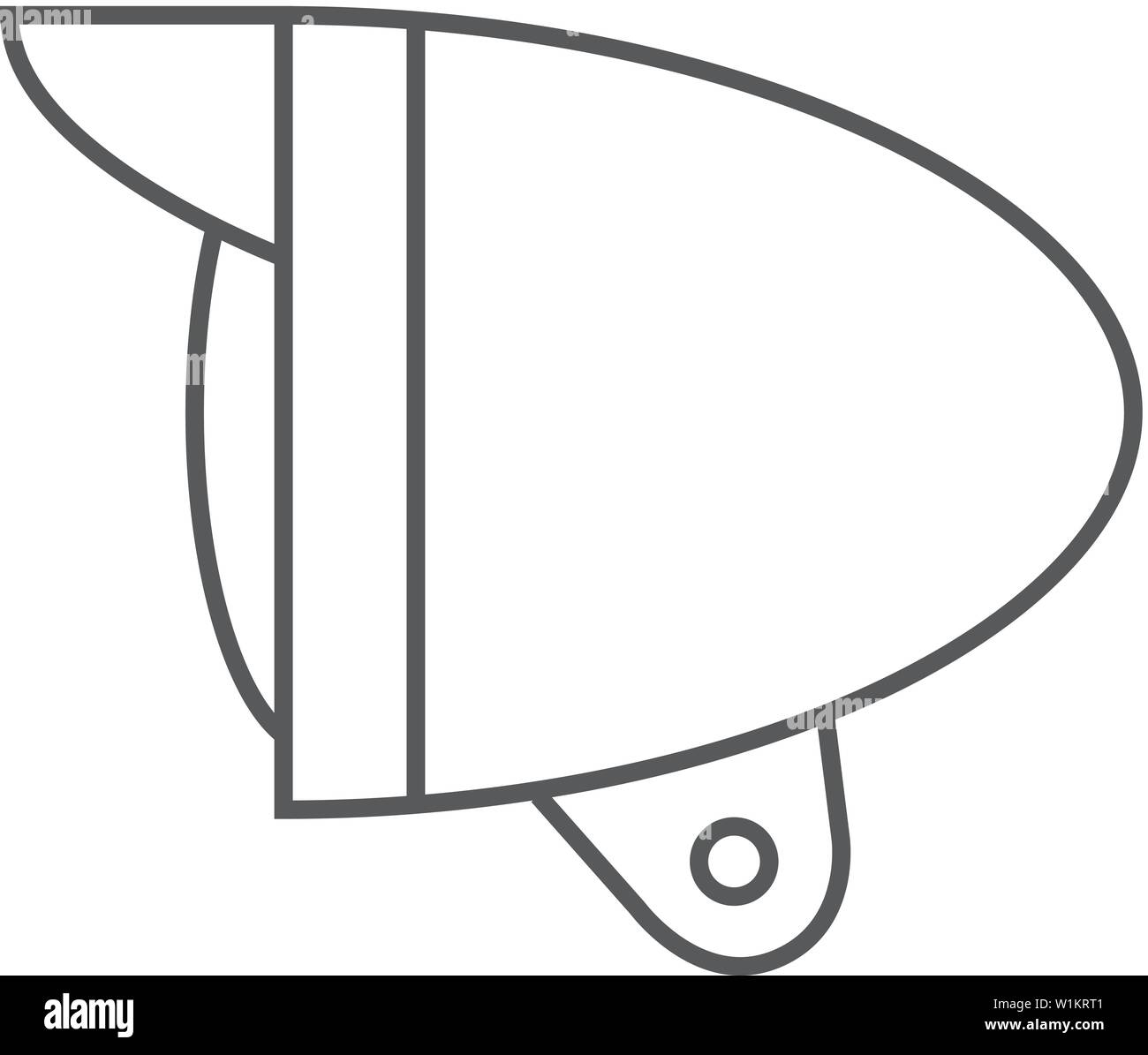 Bicycle head lamp icon in thin outline style. Cycling road sport night ...