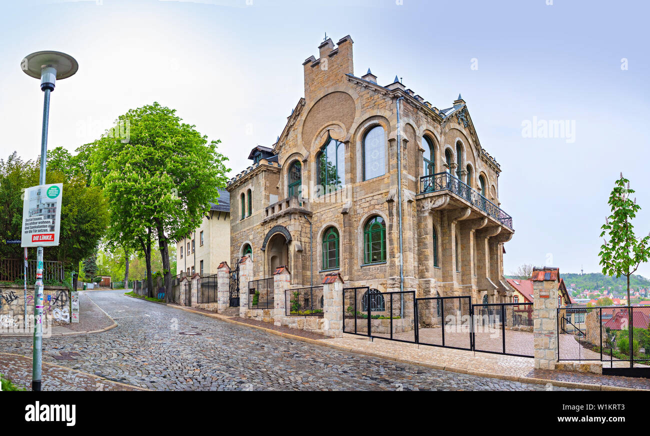 JENA, GERMANY - CIRCA APRIL, 2019: Normannenhaus of Jena in Thuringia ...