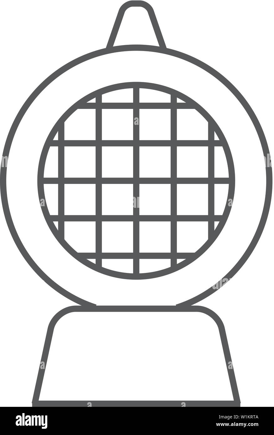 Hazard light icon in thin outline style. Transportation road ...