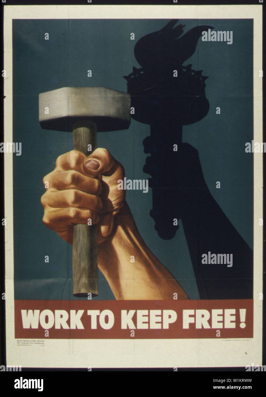 WORK TO KEEP FREE Stock Photo - Alamy