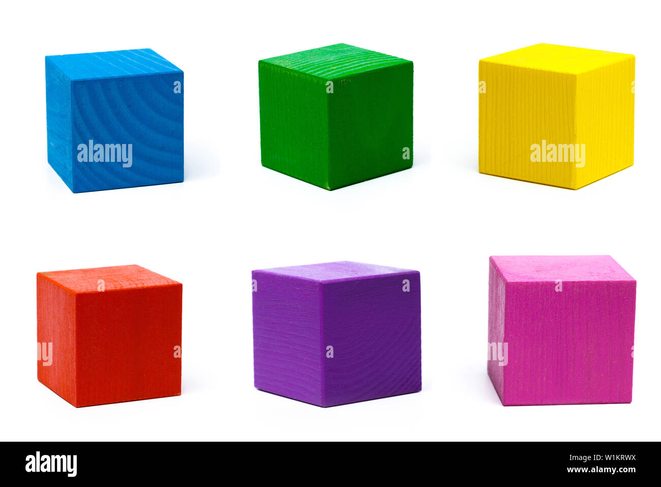 multicolor wooden game cube Stock Photo - Alamy