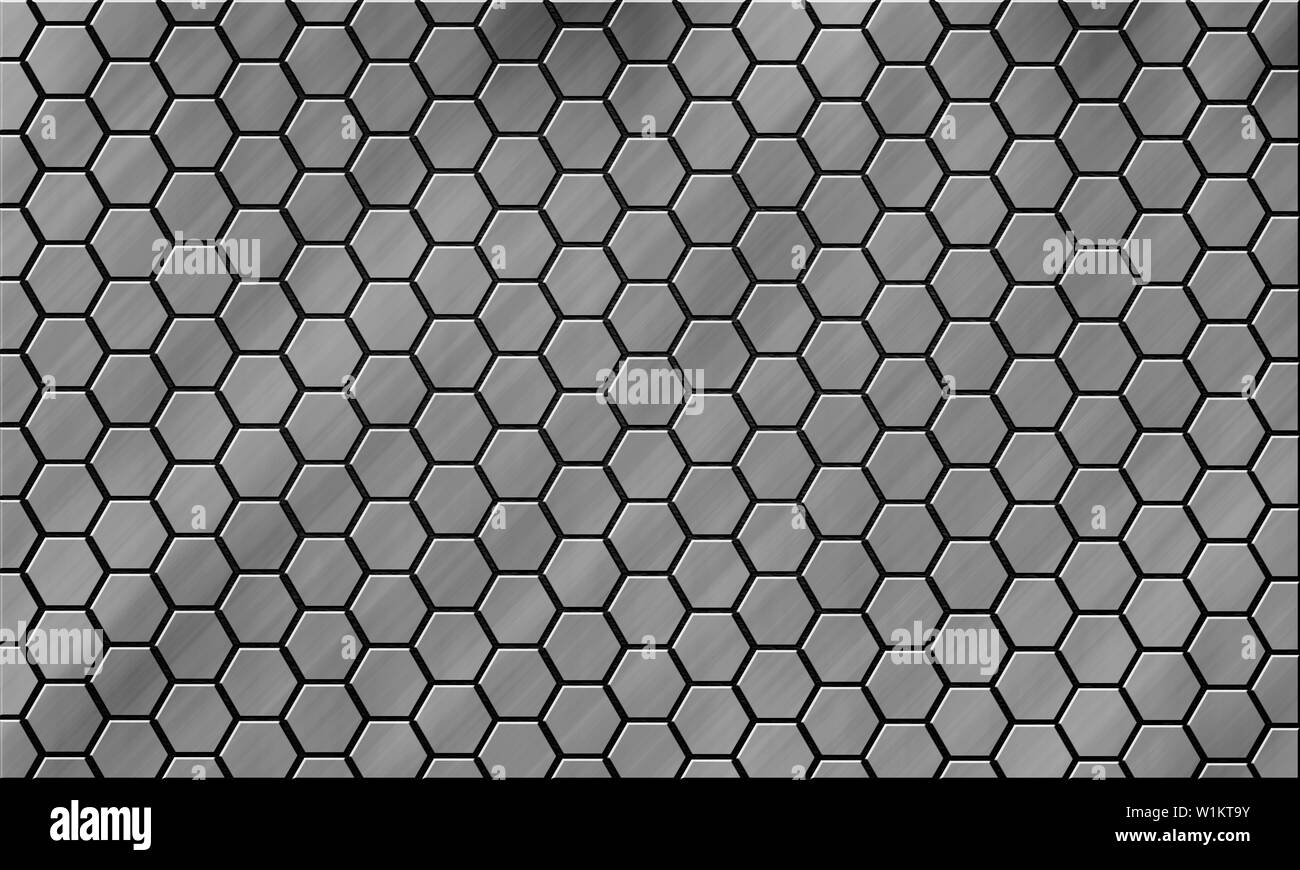 hexagon metal background Stock Photo - Alamy