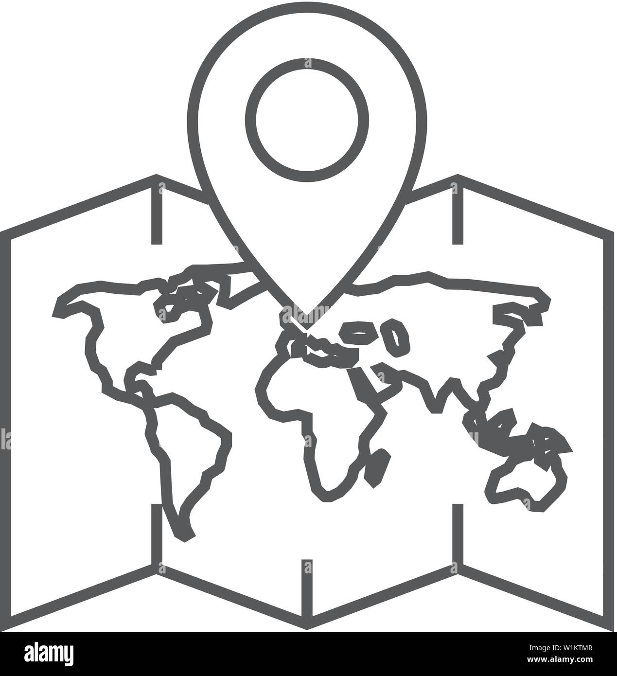 Road map icon in hi-res stock photography and images - Alamy