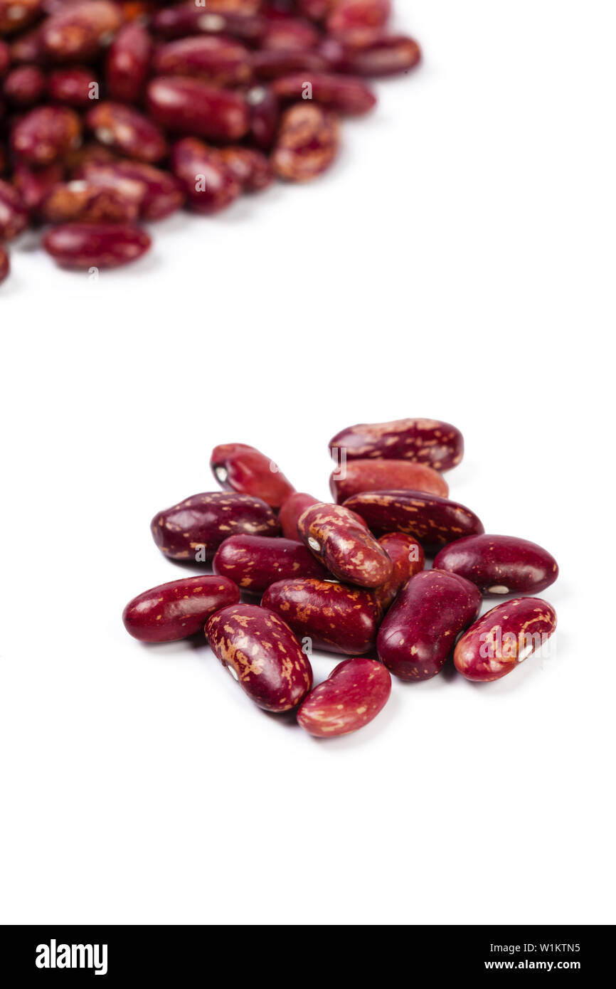 Red beans isolated on white background Stock Photo - Alamy