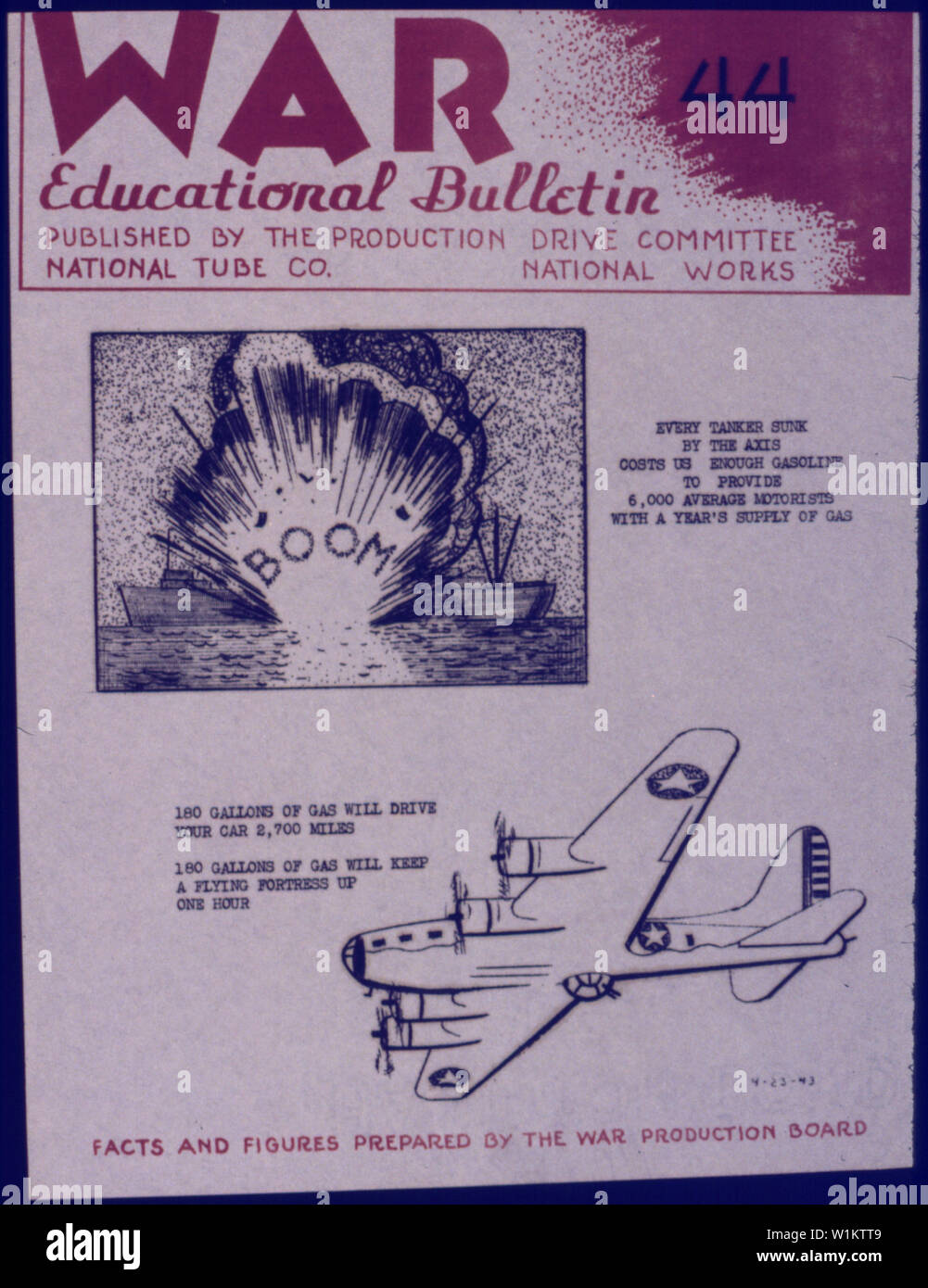 War Educational Bulletin Stock Photo - Alamy