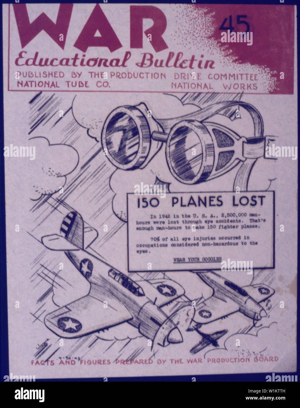 War Educational Bulletin Stock Photo - Alamy