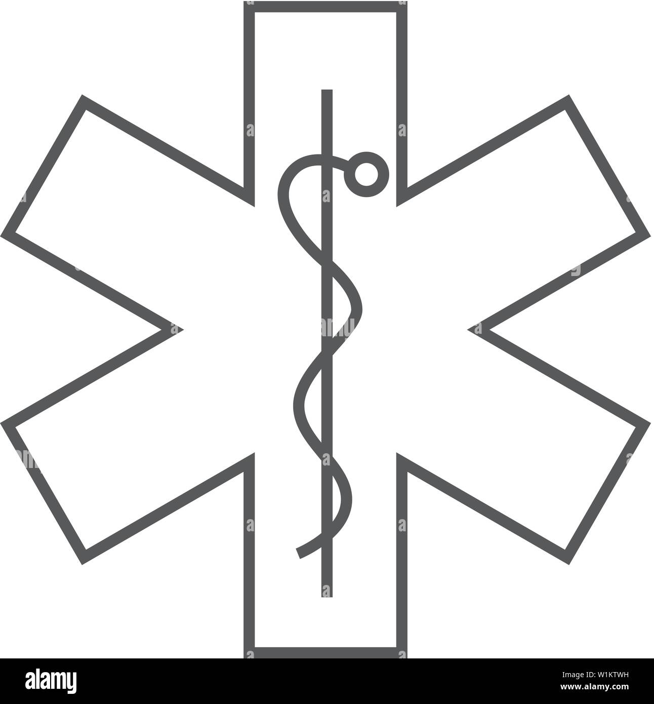 Medical symbol icon in thin outline style Stock Vector Image & Art - Alamy