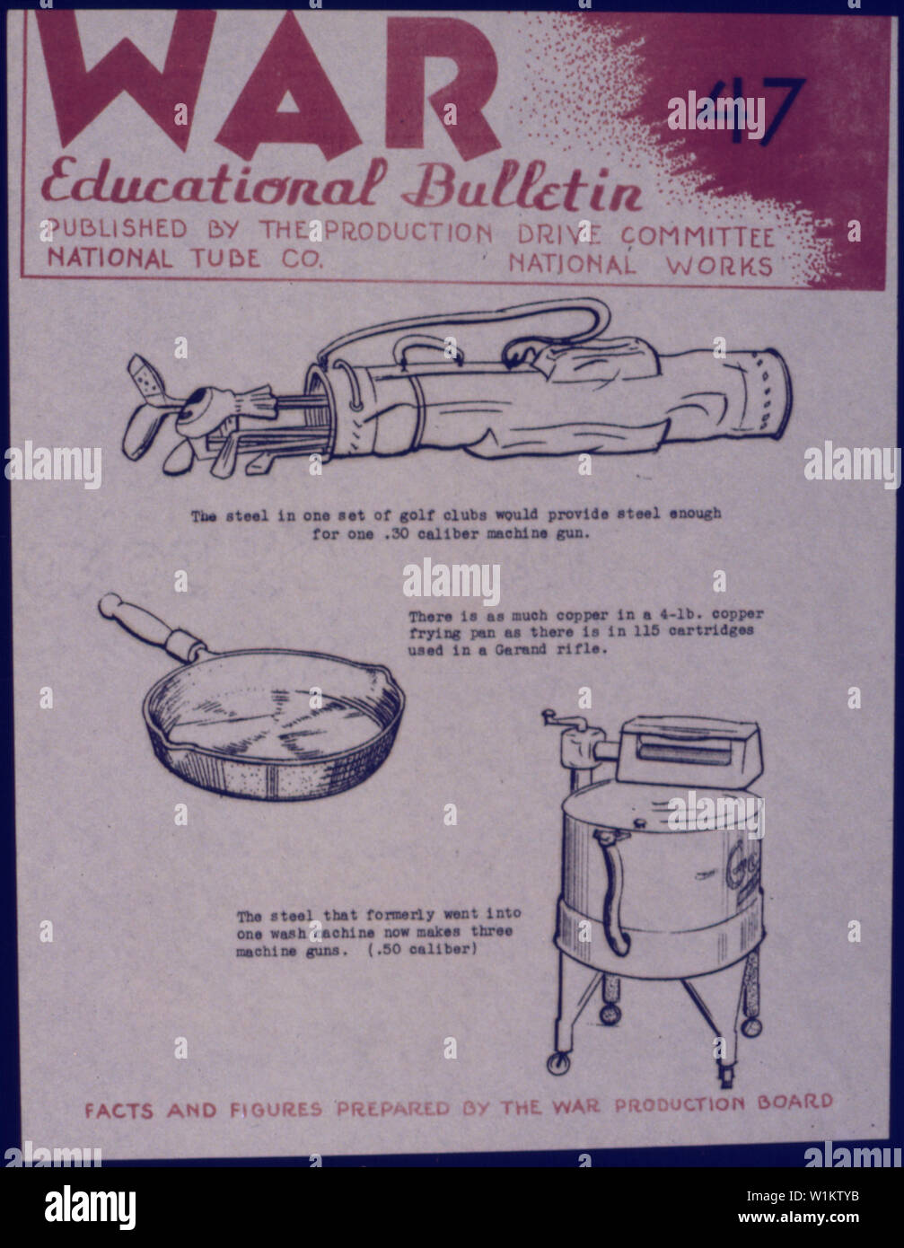 War Educational Bulletin Stock Photo - Alamy