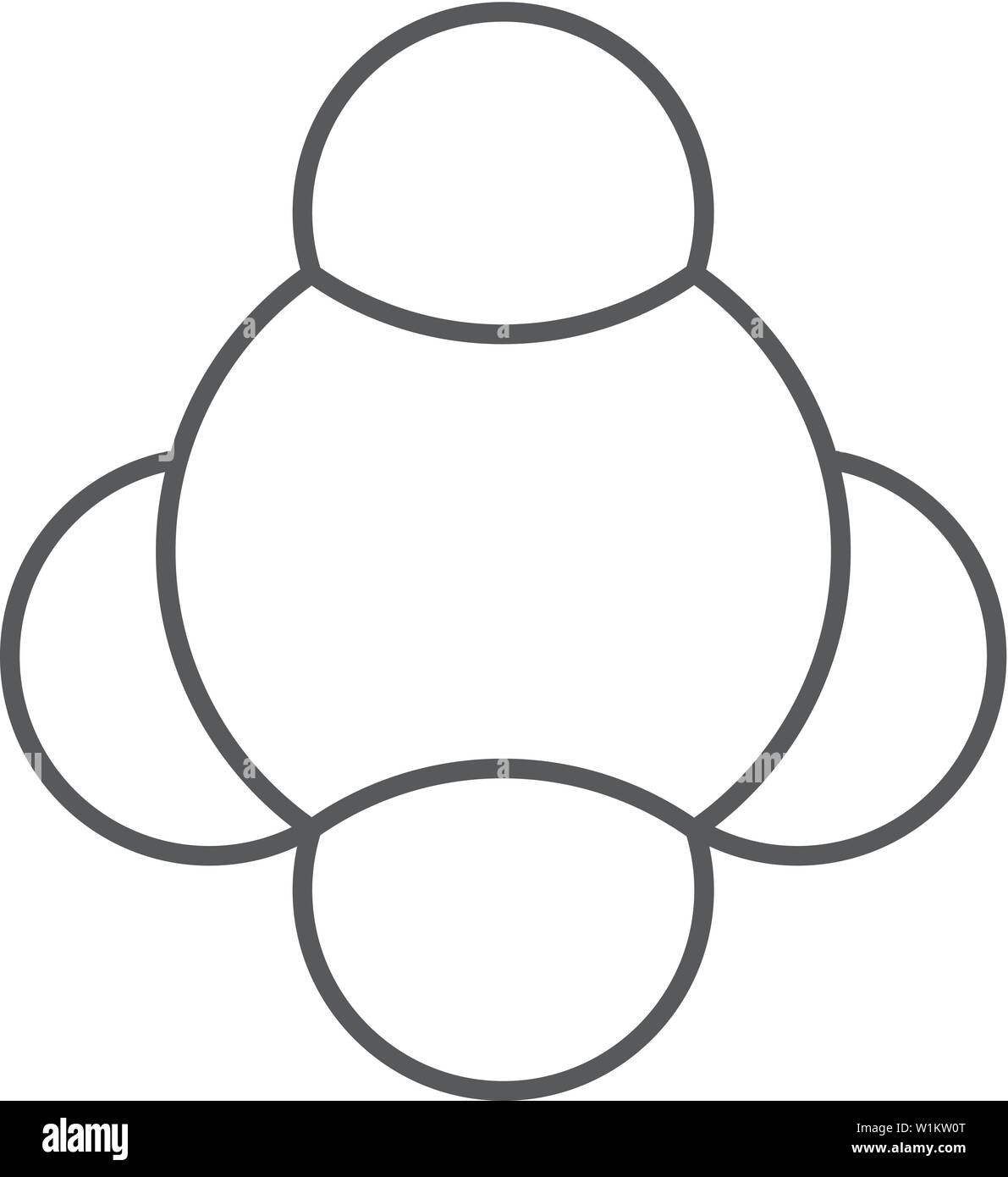 Molecules icon in thin outline style. Pharmacy biology science ...