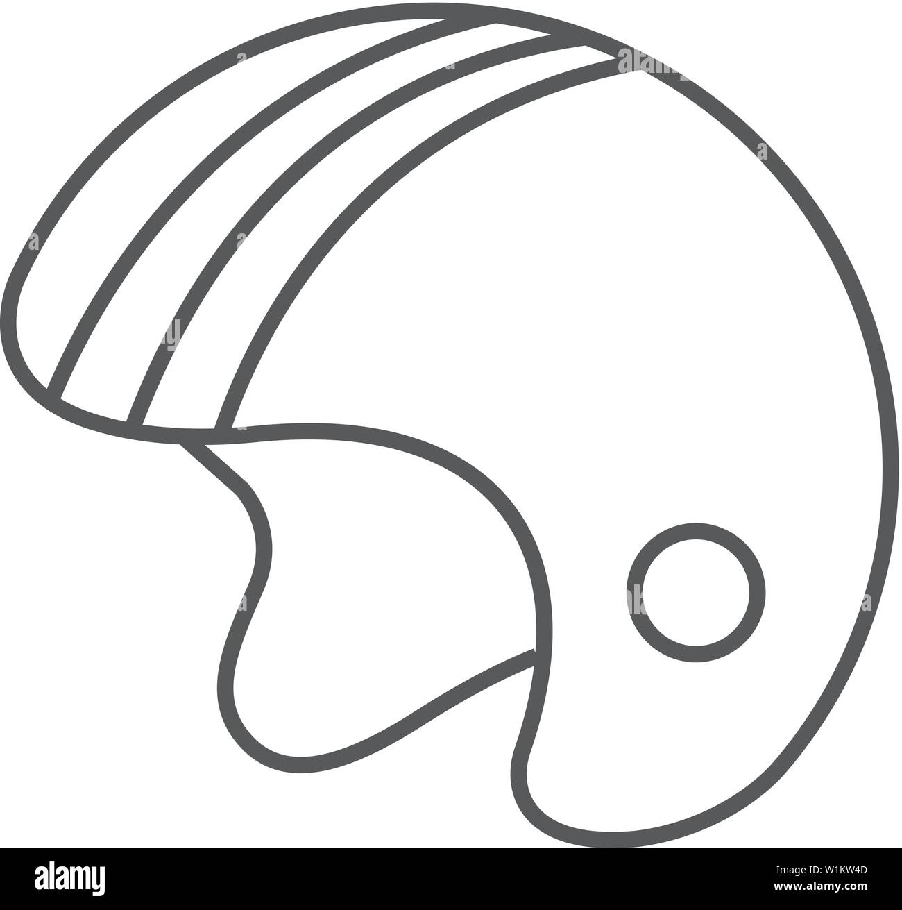 Motorcycle helmet icon in thin outline style. Sport protection safety ...