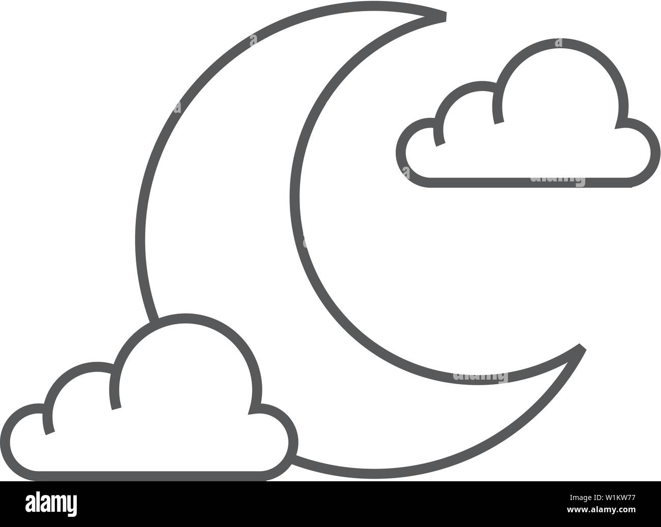 Night sky outline Black and White Stock Photos & Images - Alamy