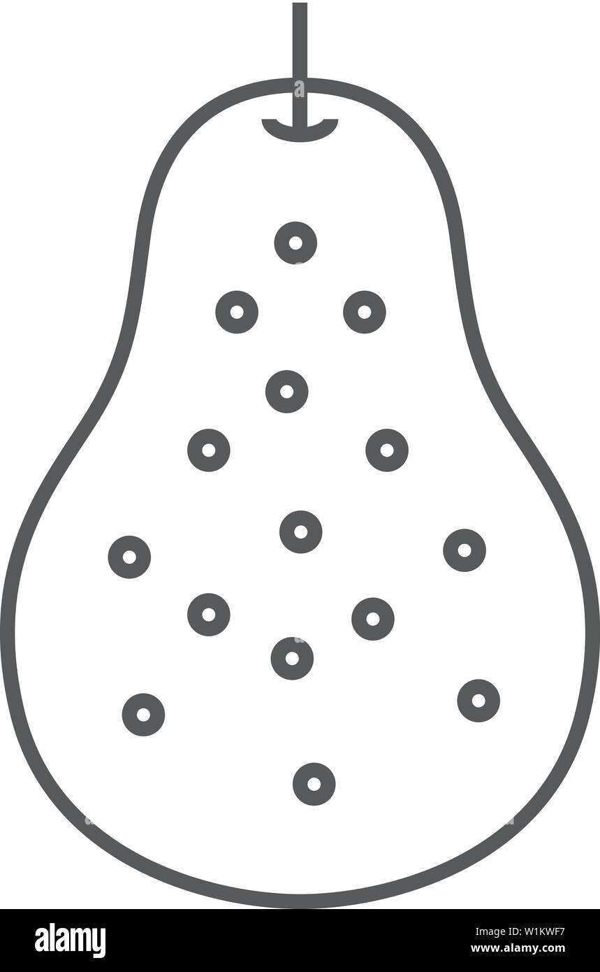 Pear icon in thin outline style. Food fruit vitamin healthy diet Stock ...