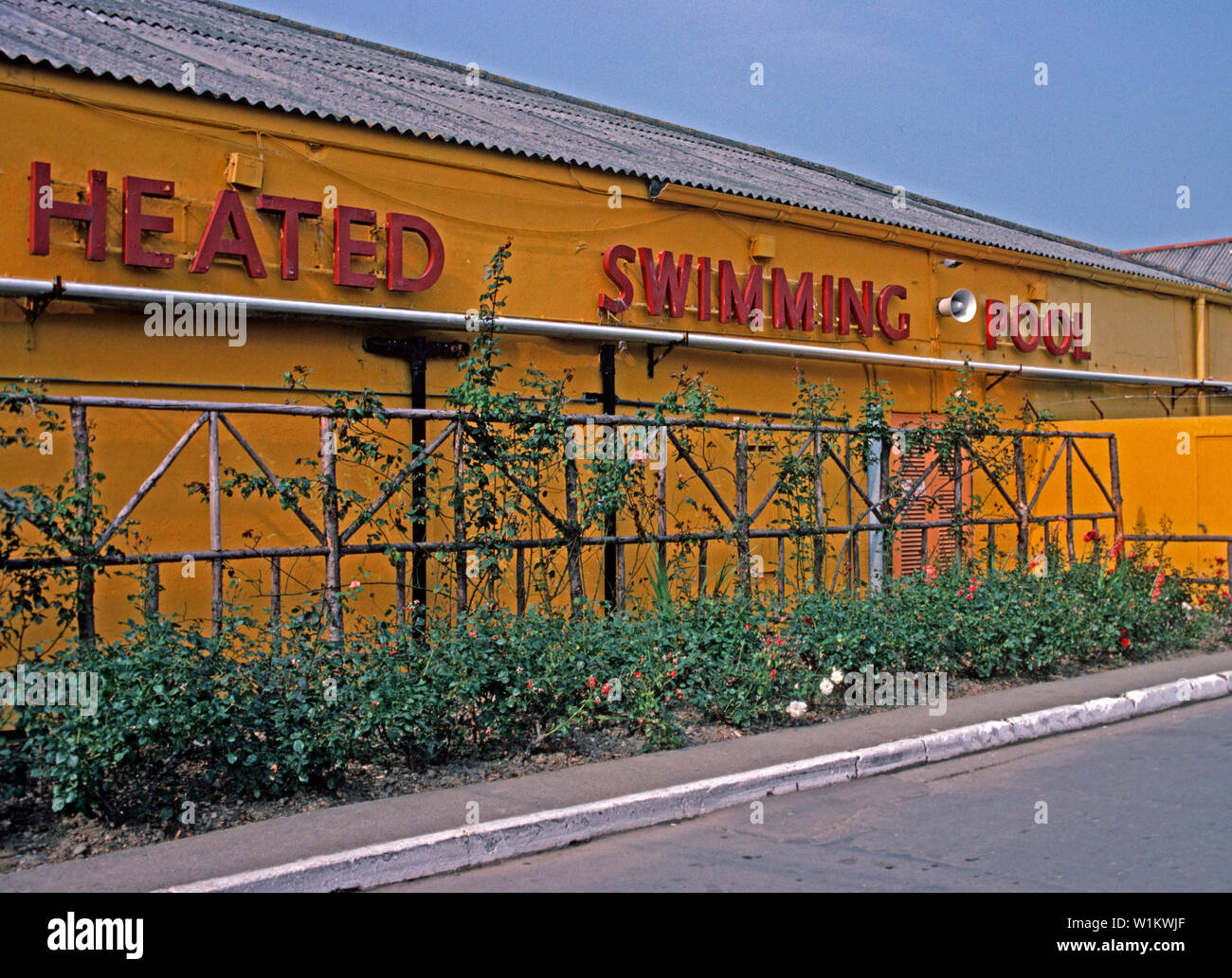 Heated swimming pool in Butlins Holiday Camp, Pwllheli, North Wales ...