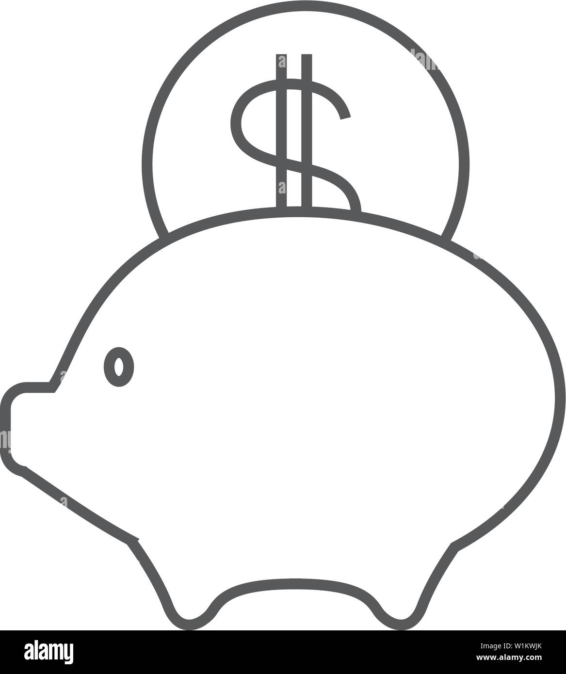 Kids piggy bank Black and White Stock Photos & Images - Alamy