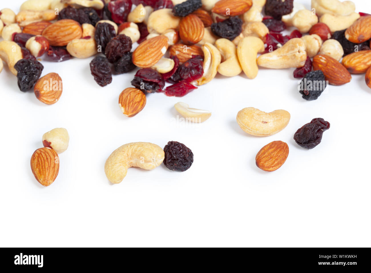 mixed nuts isolated on the white background Stock Photo - Alamy