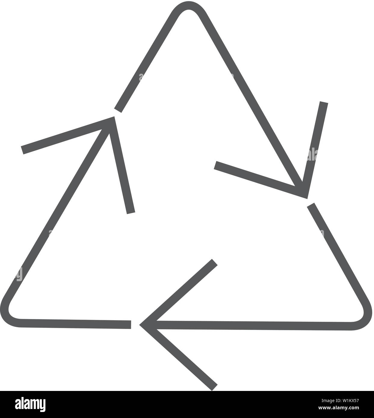 Recycle symbol icon in thin outline style. Environment, go green Stock ...