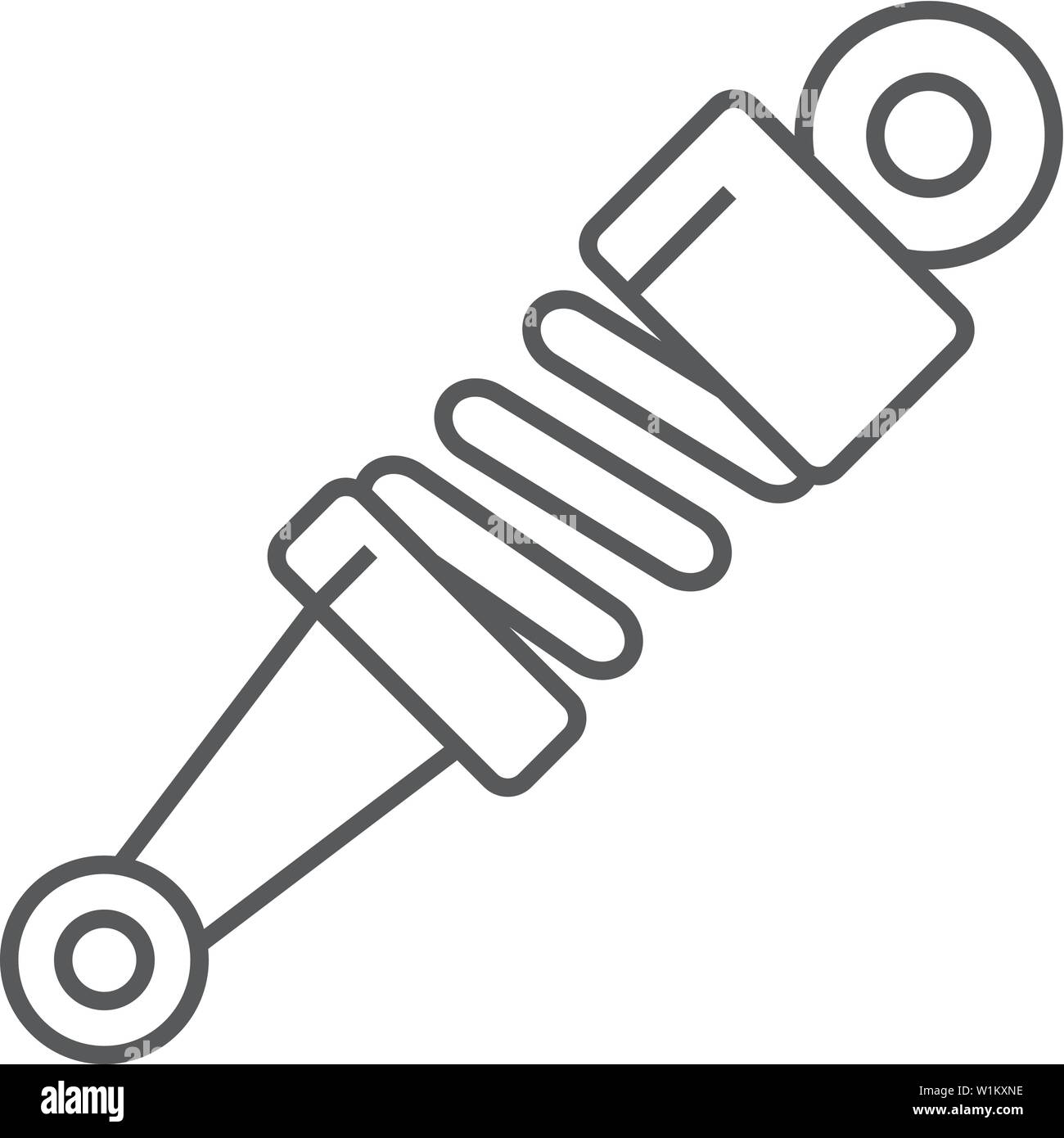 Shock absorber icon in thin outline style. Transportation motorcycle ...
