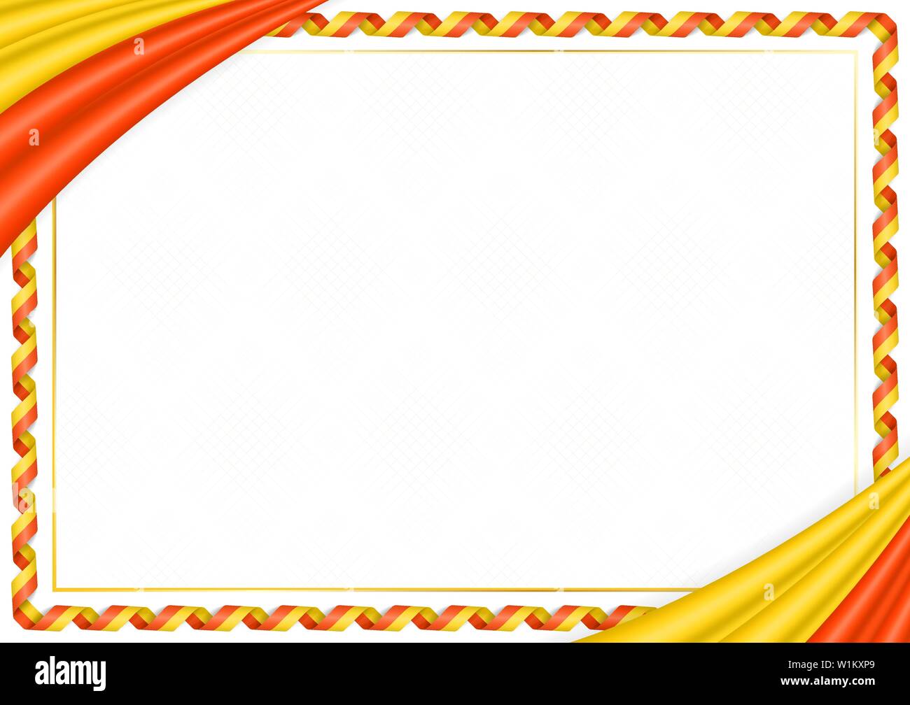 Border made with Bhutan national colors. Template elements for your ...
