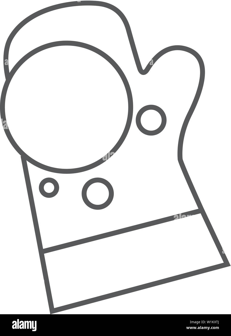 Hand holding snow icon in thin outline style Stock Vector Image & Art ...