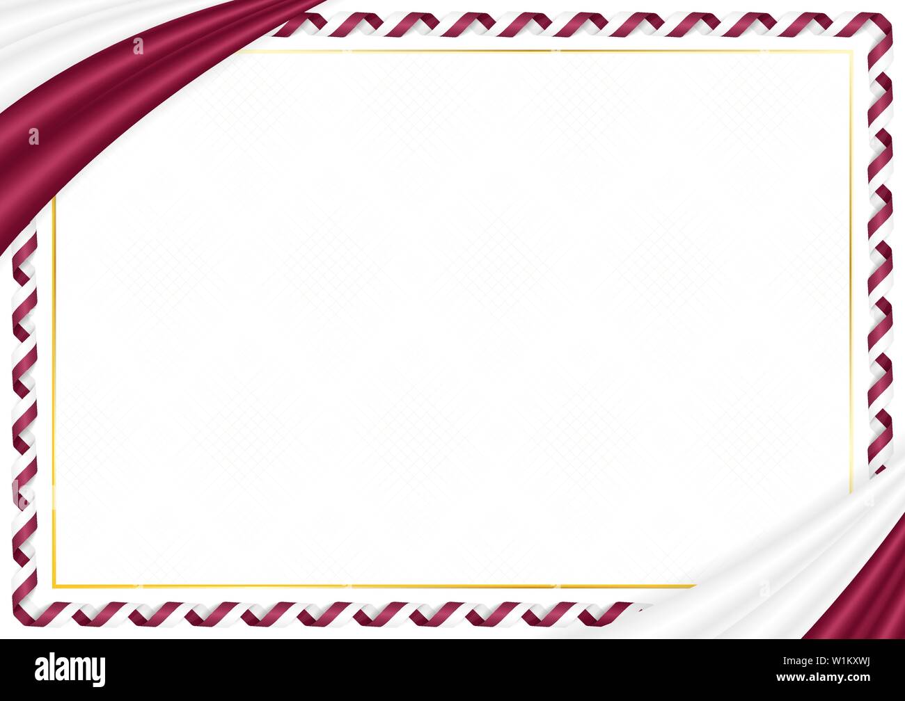Border made with Qatar national colors. Template elements for your ...