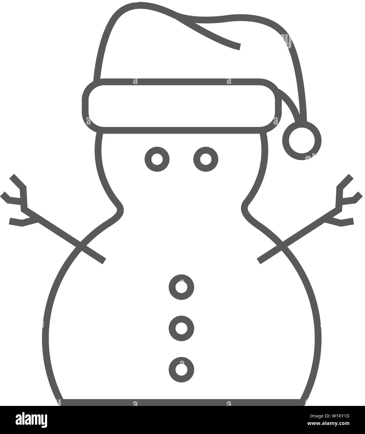 Christmas Snowman Outline