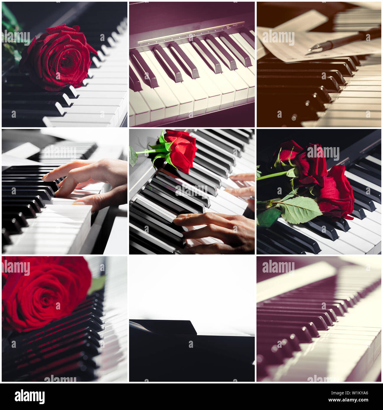 Collage of musical notes abstract hi-res stock photography and images ...