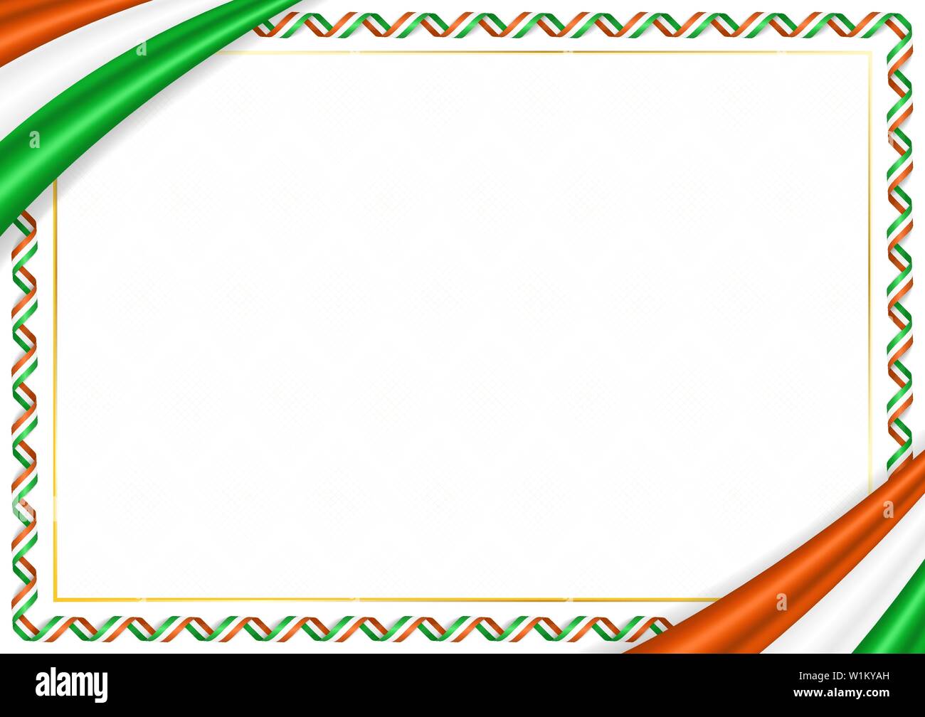 Border made with Niger national colors. Template elements for your ...