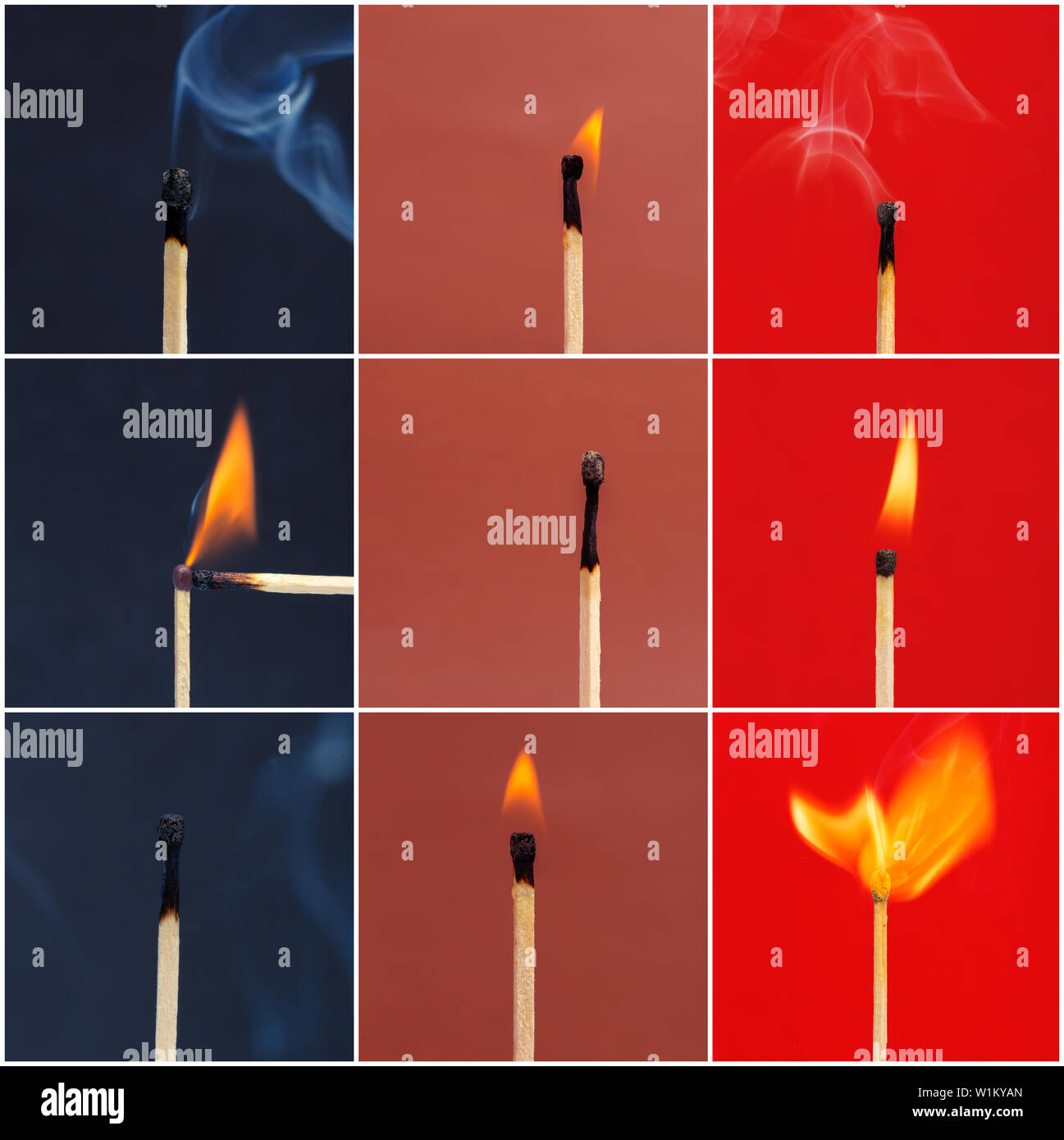 Match stick burning Cut Out Stock Images & Pictures - Alamy