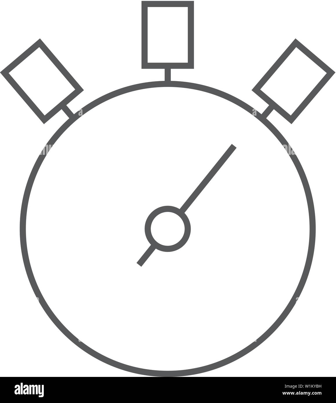Stopwatch Icon In Thin Outline Style Speed Time Deadline Stock Vector Image And Art Alamy