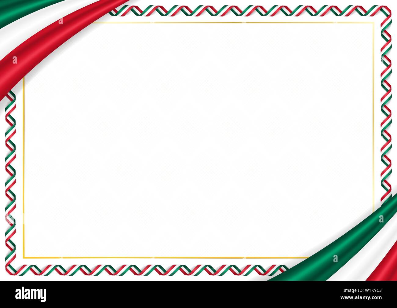 Border made with Mexico national colors. Template elements for your ...