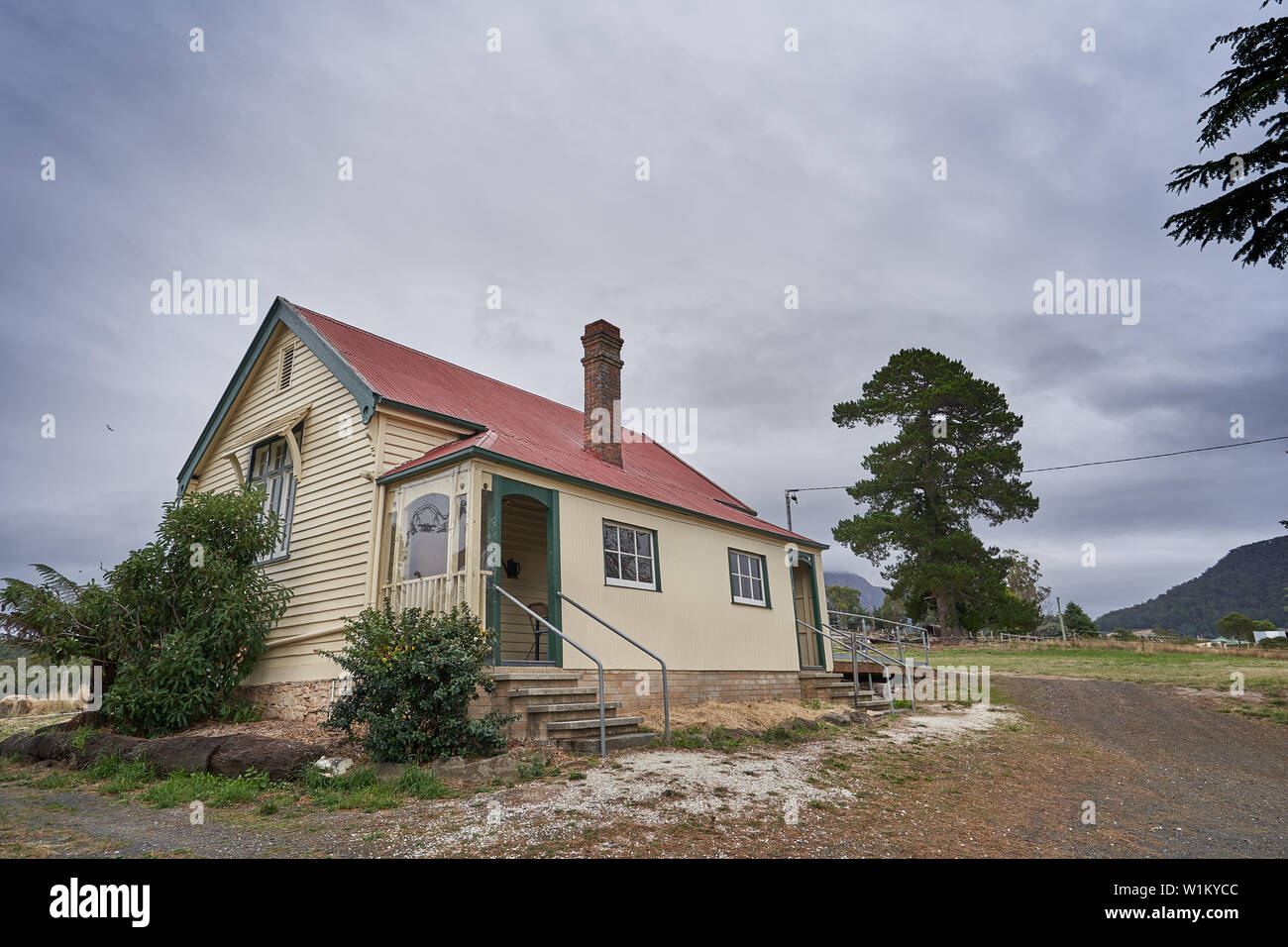 Small, one room school in rural Tasmania Stock Photo - Alamy