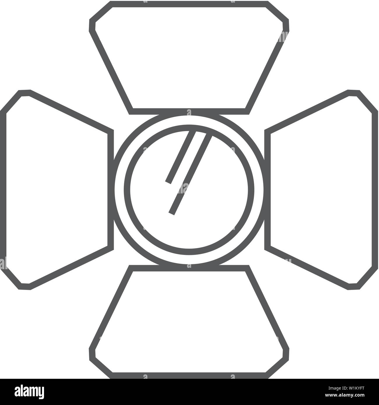 Studio lighting icon in thin outline style. Photography concert ...