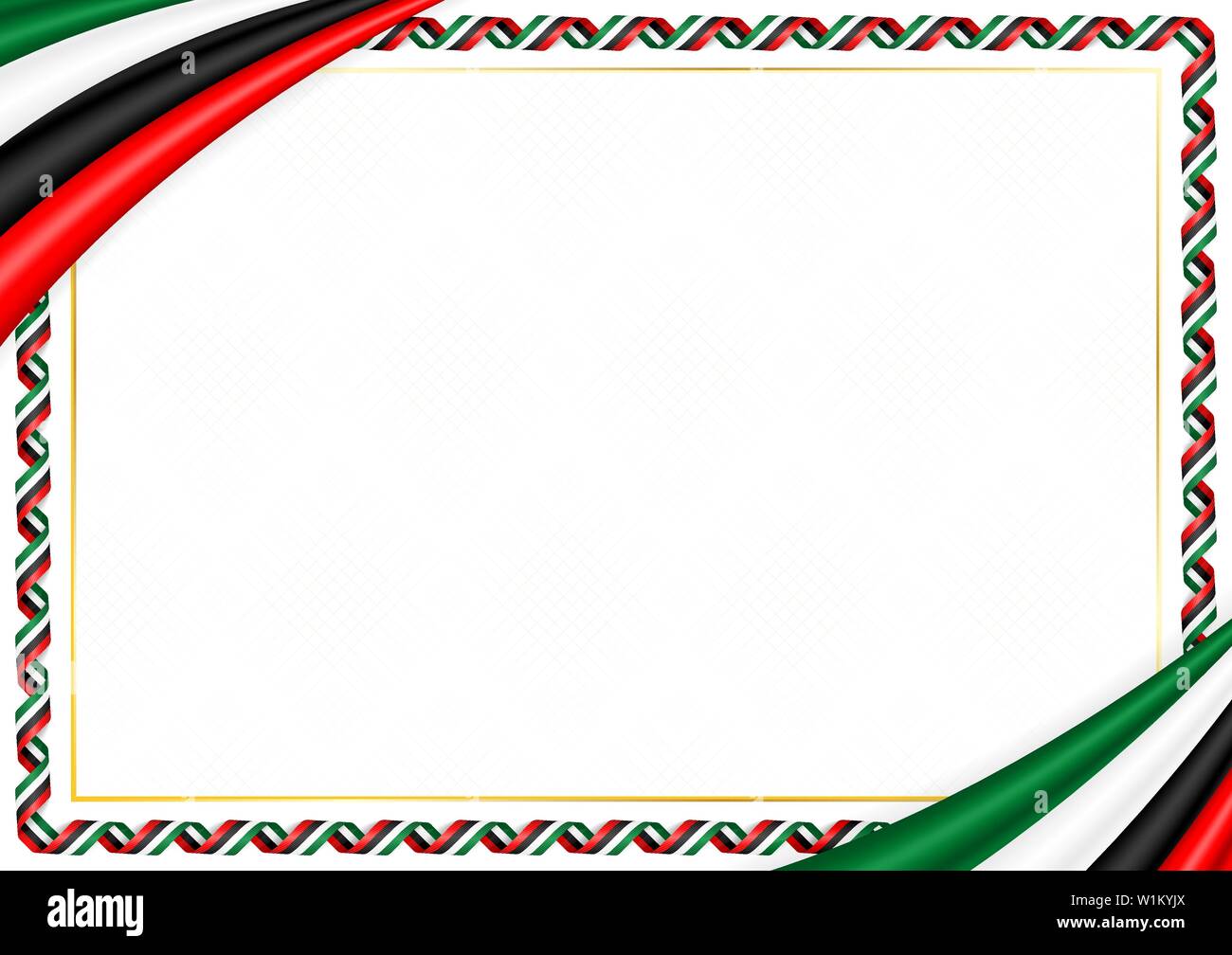 Border made with United Arab Emirates national colors. Template ...