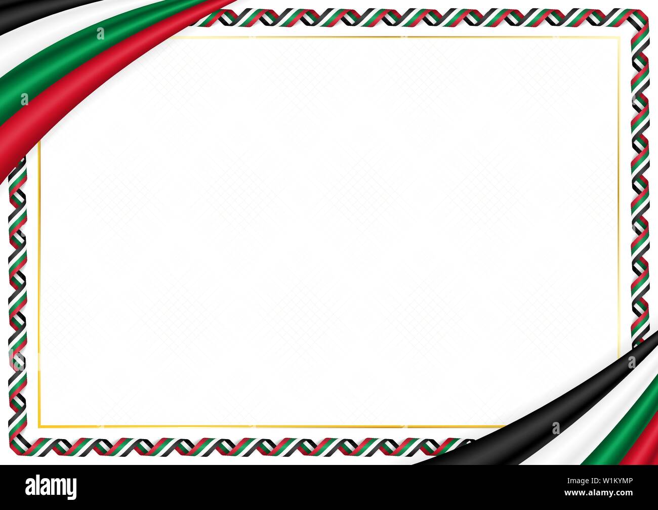 Border made with Palestine national colors. Template elements for your ...