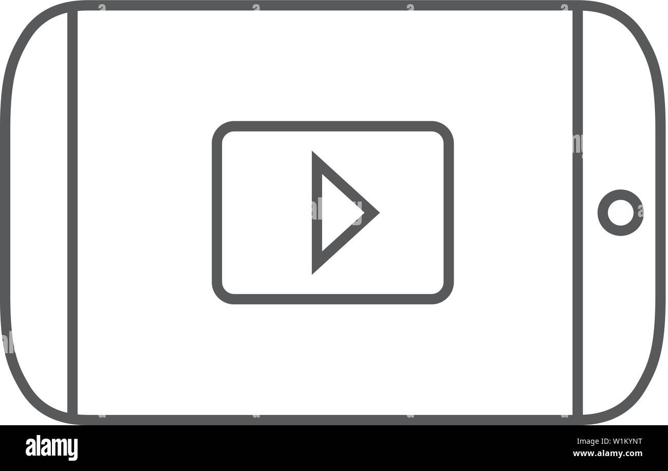 Tablet PC icon in thin outline style. Wireless connection WiFi Stock ...