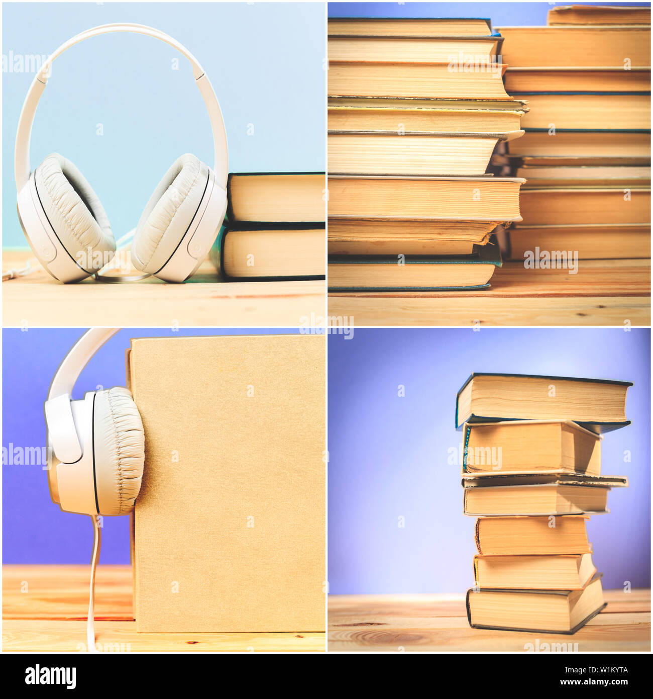 Ancient books on table Cut Out Stock Images & Pictures - Alamy