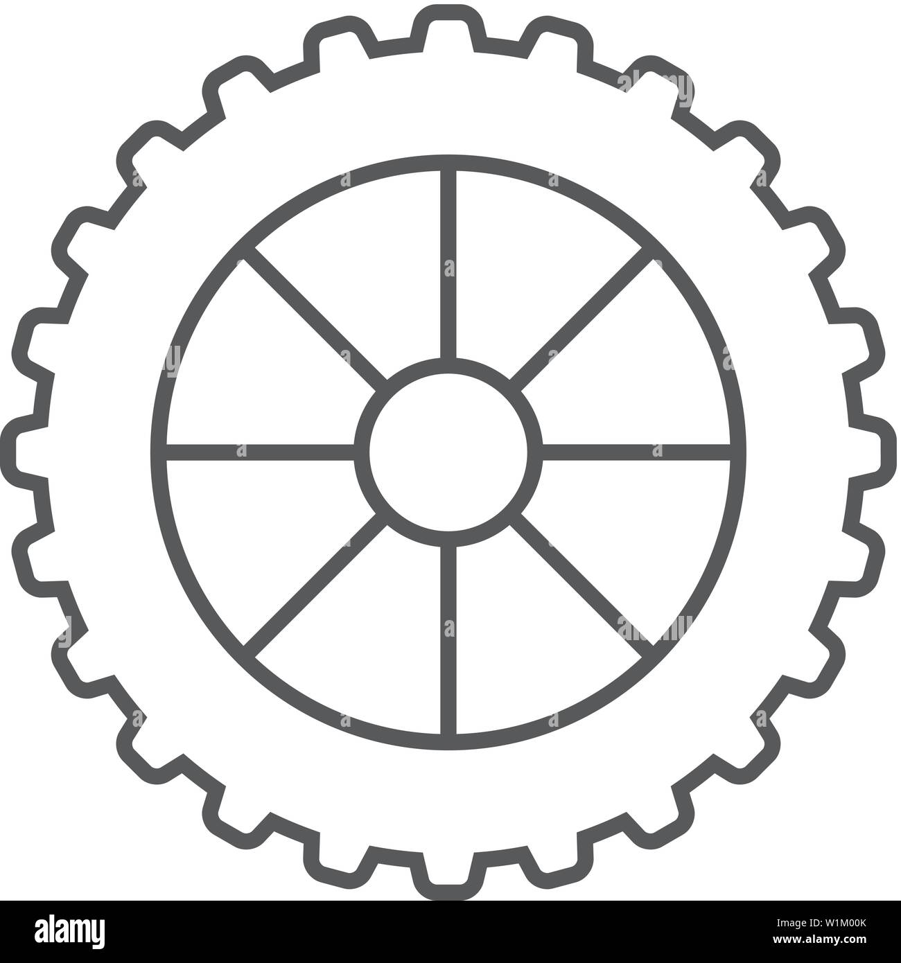 Motorcycle tire icon in thin outline style. Motorcycle motorbike wheel ...