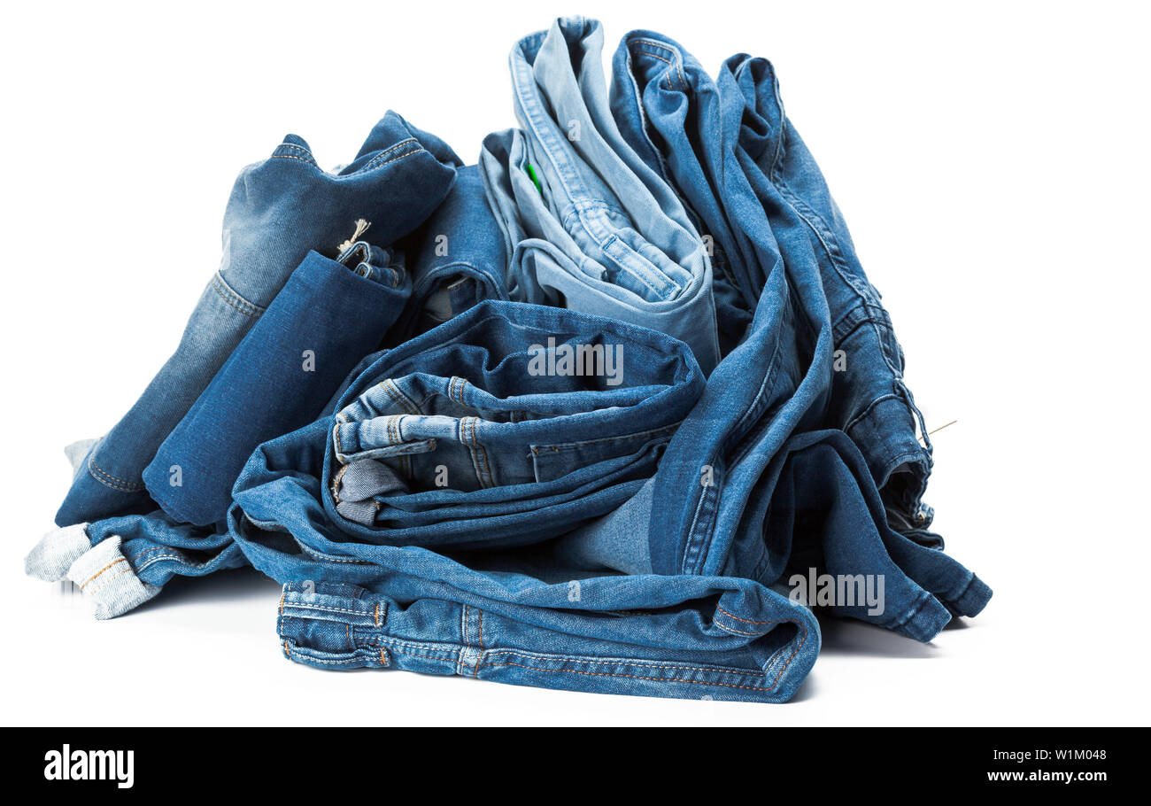 Stack of clothes on white background, closeup Stock Photo - Alamy