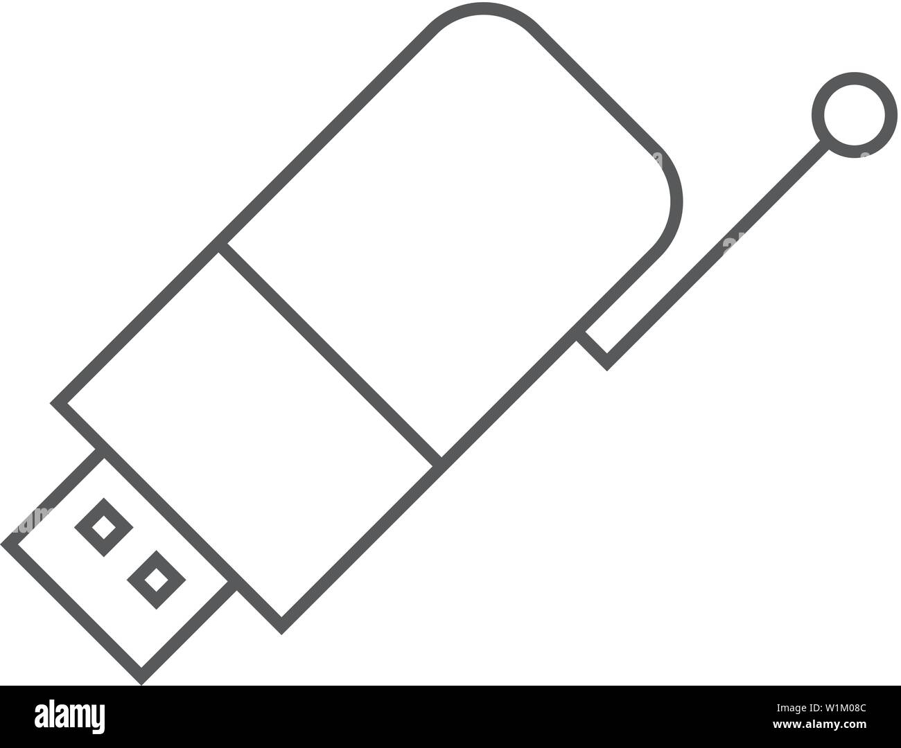 Wireless receiver icon in thin outline style. Internet connection ...