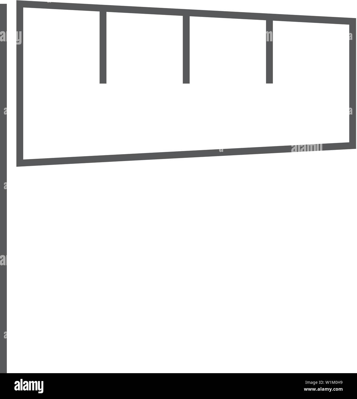 Windsock icon in thin outline style. Air wind direction indicate ...