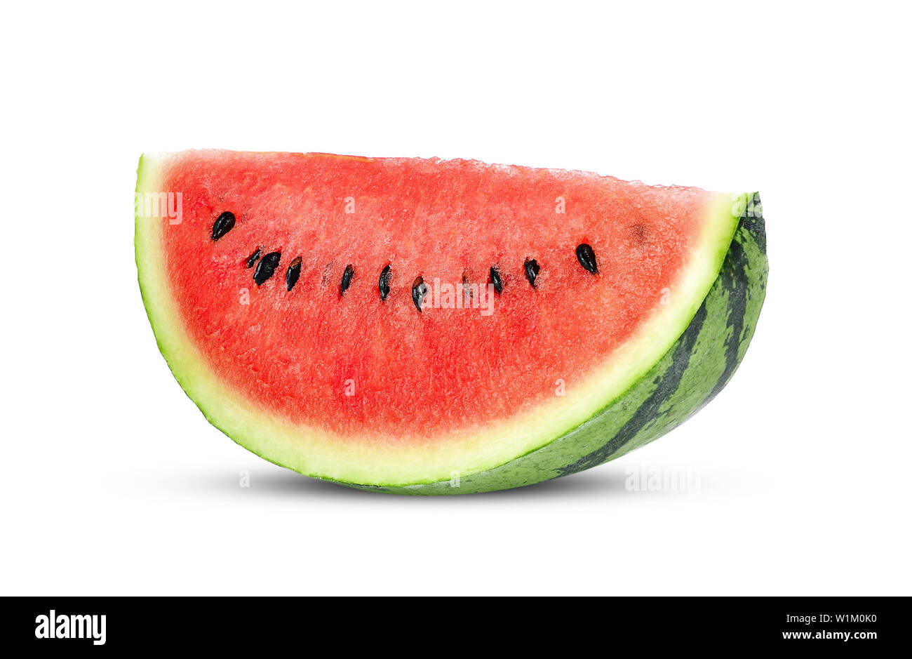 Slice of watermelon on white background Stock Photo - Alamy