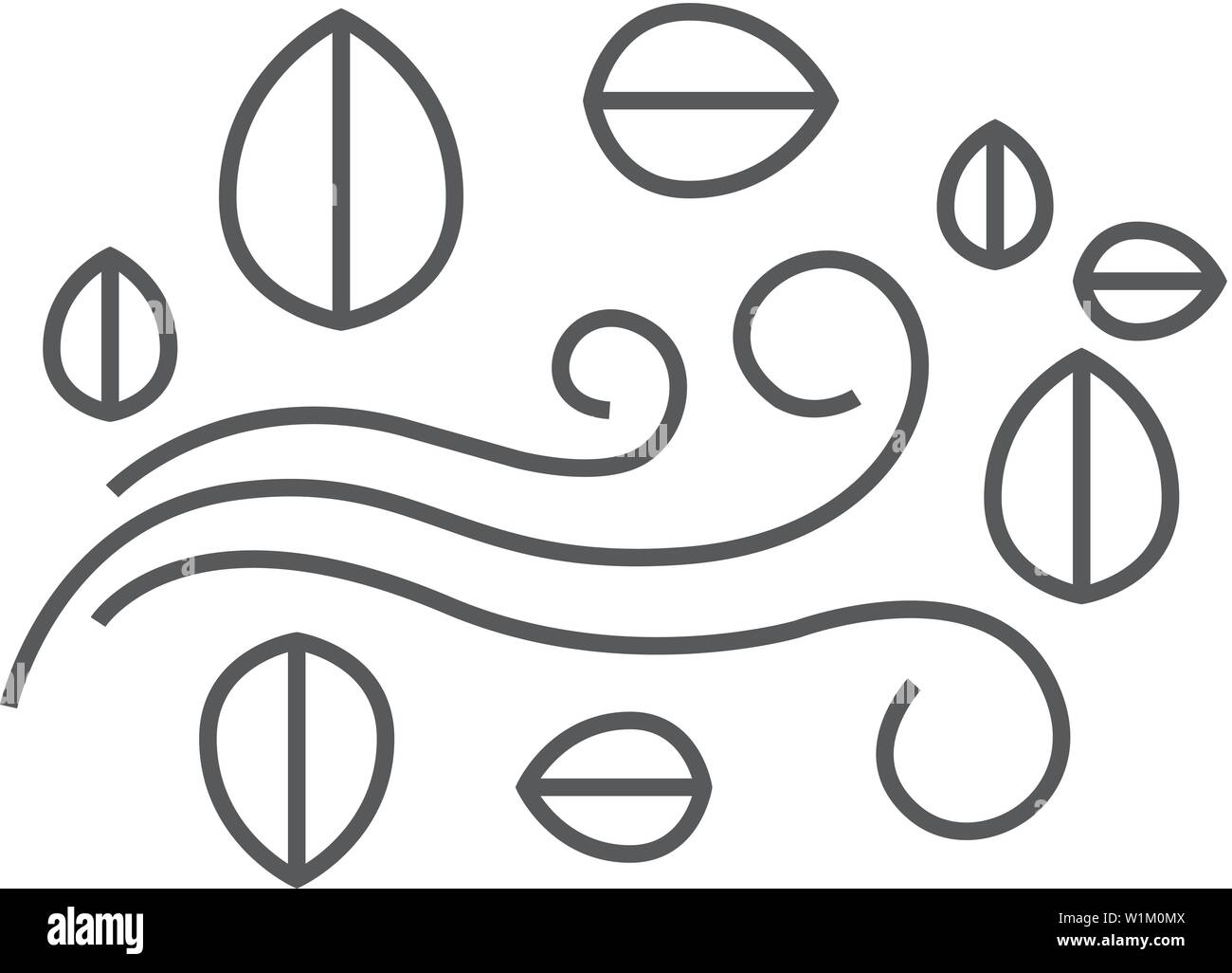 Windy day leaves blowing Cut Out Stock Images & Pictures - Alamy