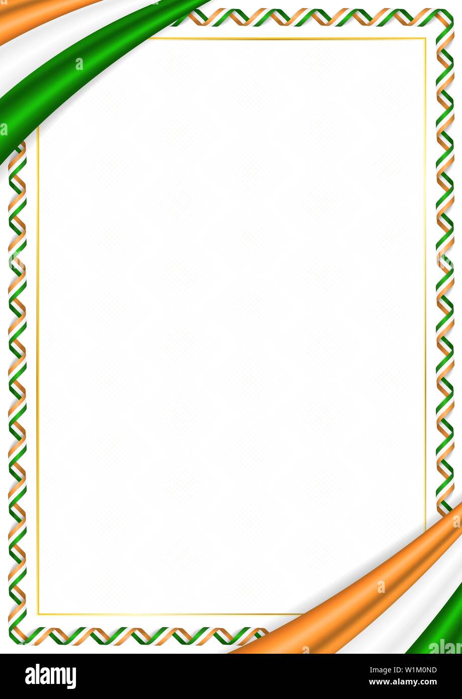 Border made with India national colors. Template elements for your ...