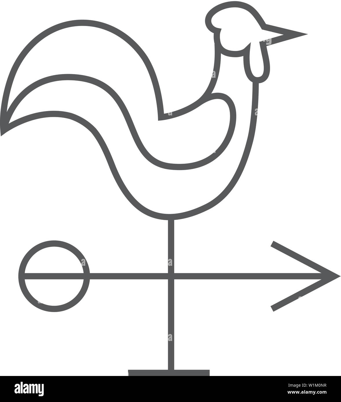 Wind vane icon in thin outline style Stock Vector Image & Art - Alamy