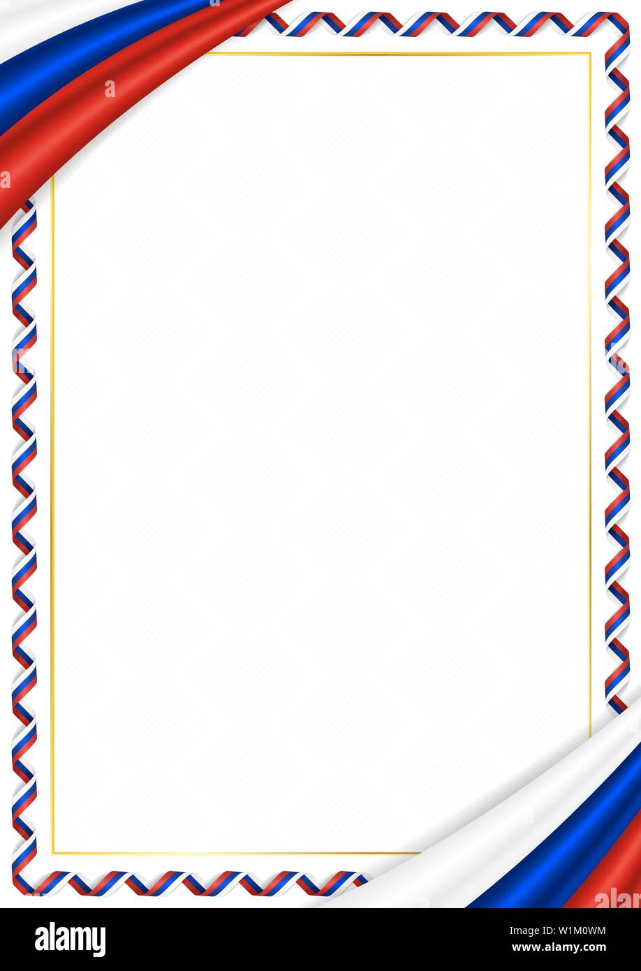 Border made with Russia national colors. Template elements for your ...