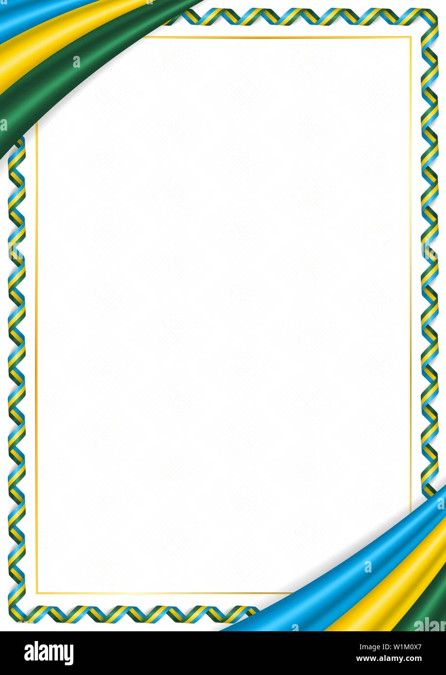 Border made with Rwanda national colors. Template elements for your ...