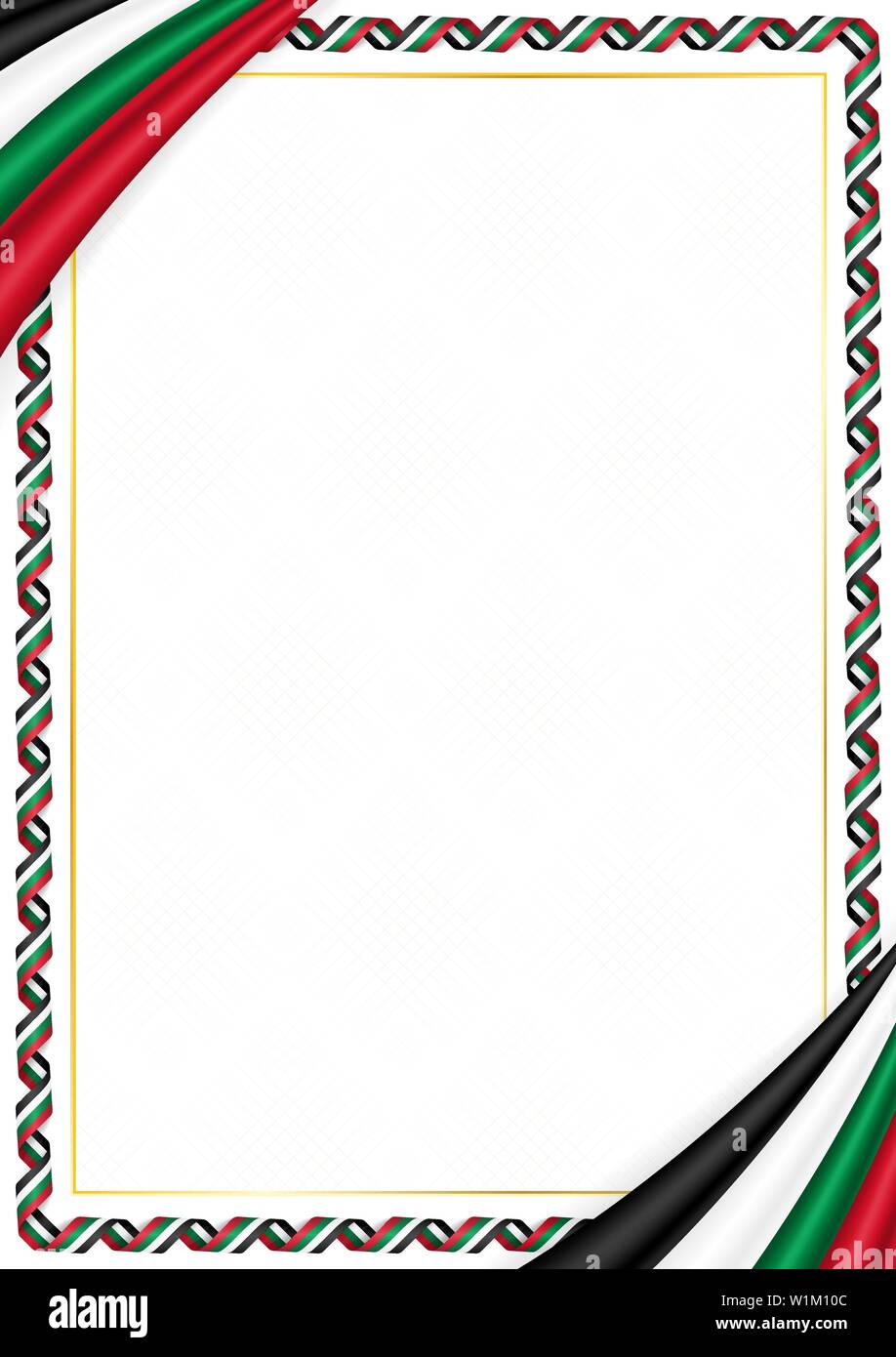 Border made with Palestine national colors. Template elements for your ...
