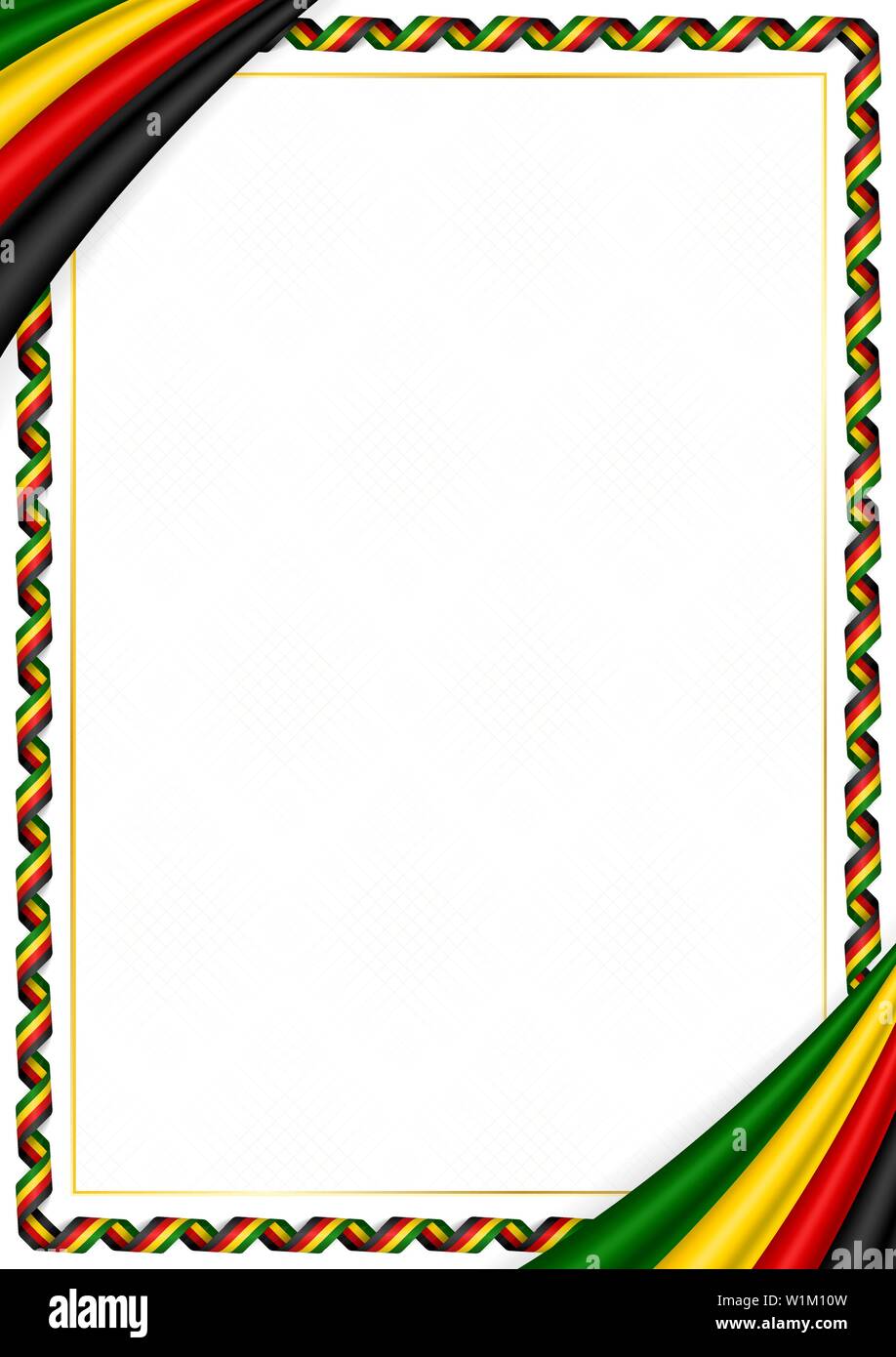 Border made with Zimbabwe national colors. Template elements for your ...