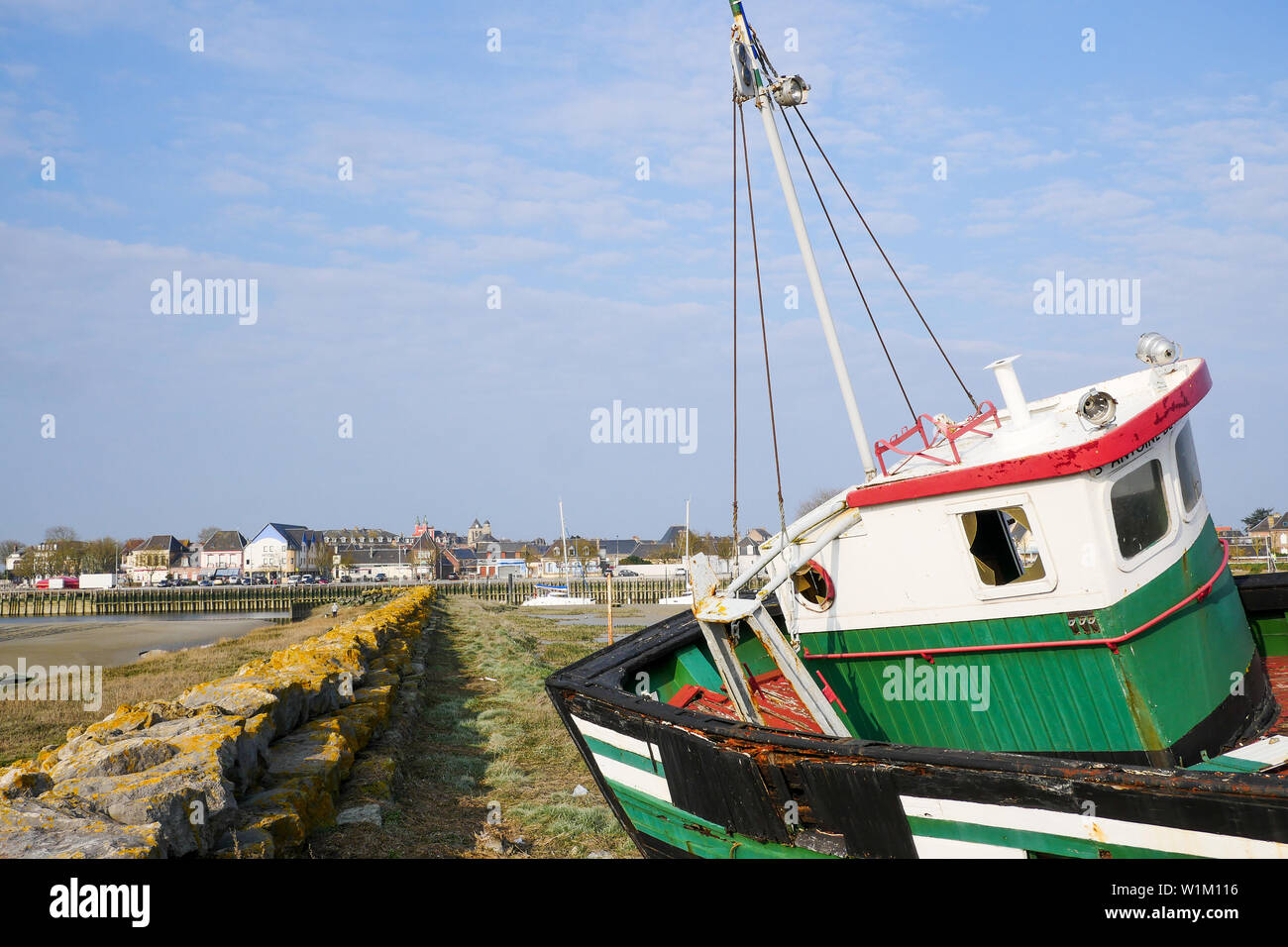 Ship wrecks, Le Crotoy, Bay of Somme, Somme, Hauts-de-France, France ...