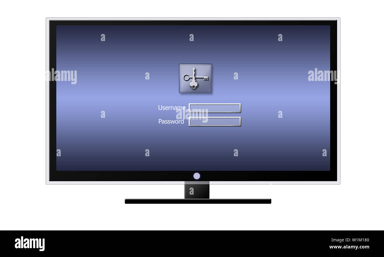 Monitor icon sign in Cut Out Stock Images & Pictures - Alamy